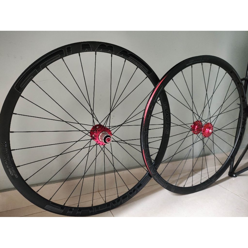 Jual Wheelset 700c Strummer Hyper 30 tubless ready 32hole hub freehub ...
