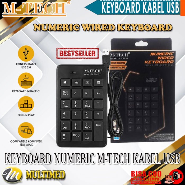 Jual Keyboard Numeric M-Tech Kabel USB | Shopee Indonesia