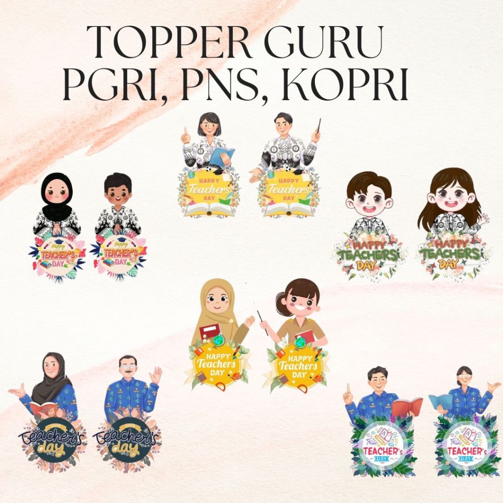 Jual Topper Bucket Hari Guru 25 Nov Isi 18 PCS / Topper Guru PNS ...