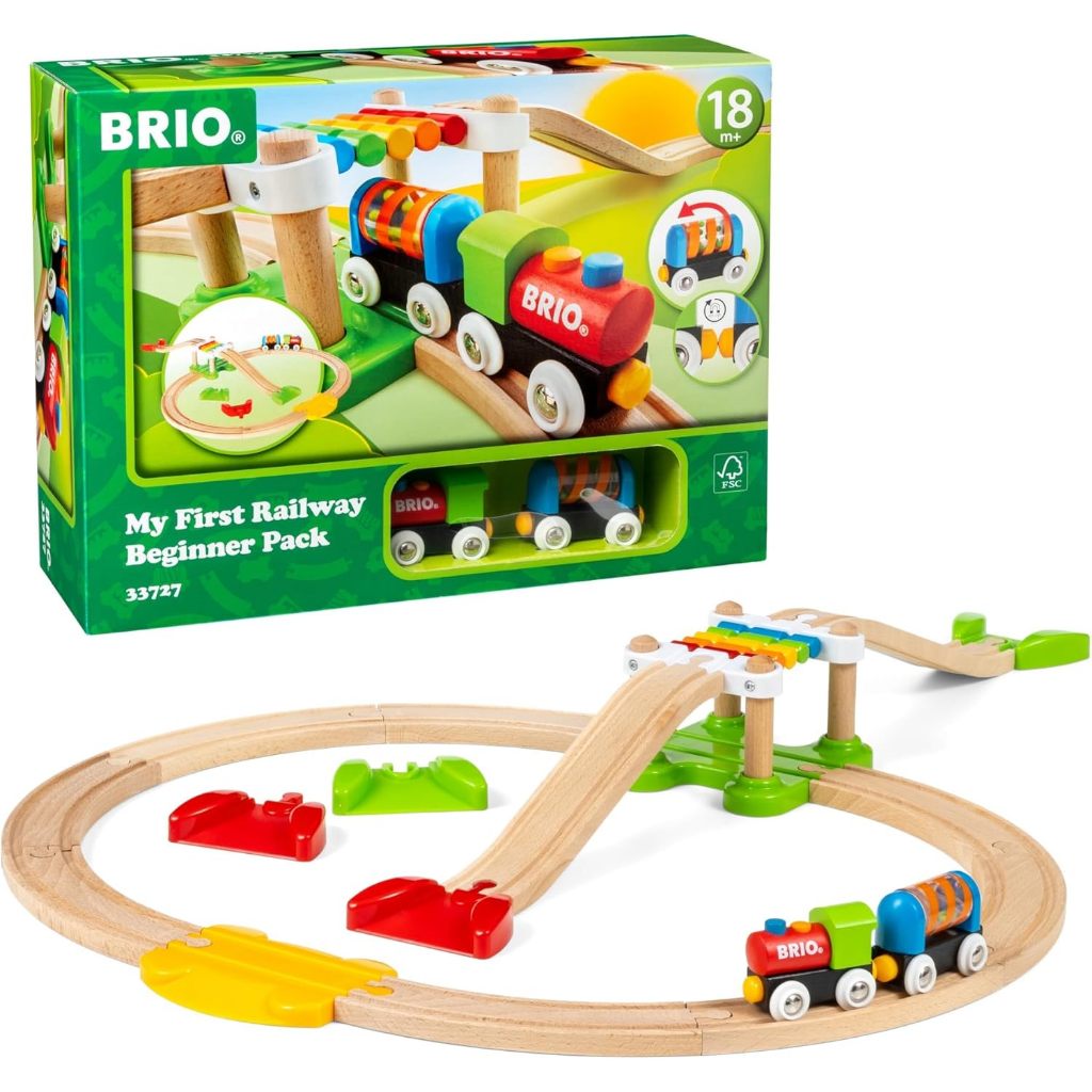 Jual BRIO My First Railway Beginner Pack - 18-Piece FSC-Certified Wood ...