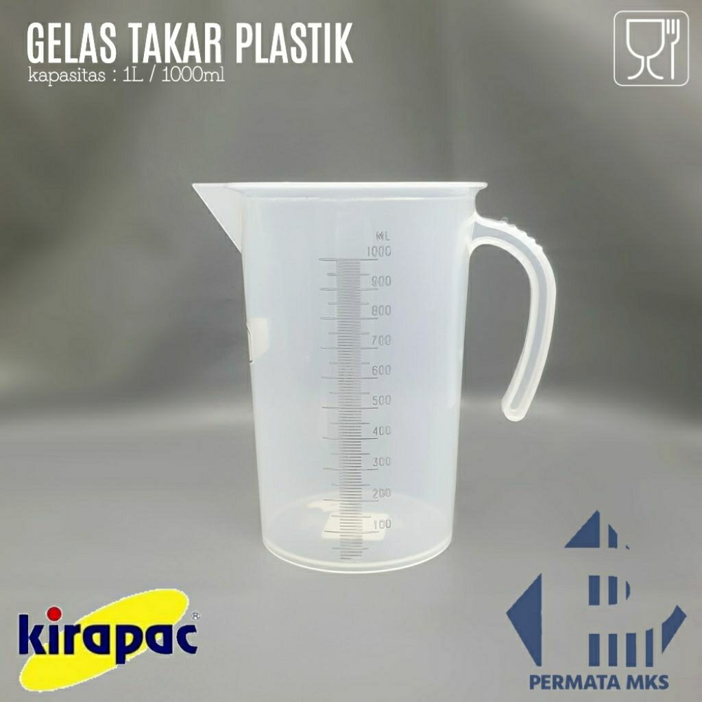Jual Gelas Takar Plastik 1000ml Kirapac / Plastic Measuring Cup Baking ...