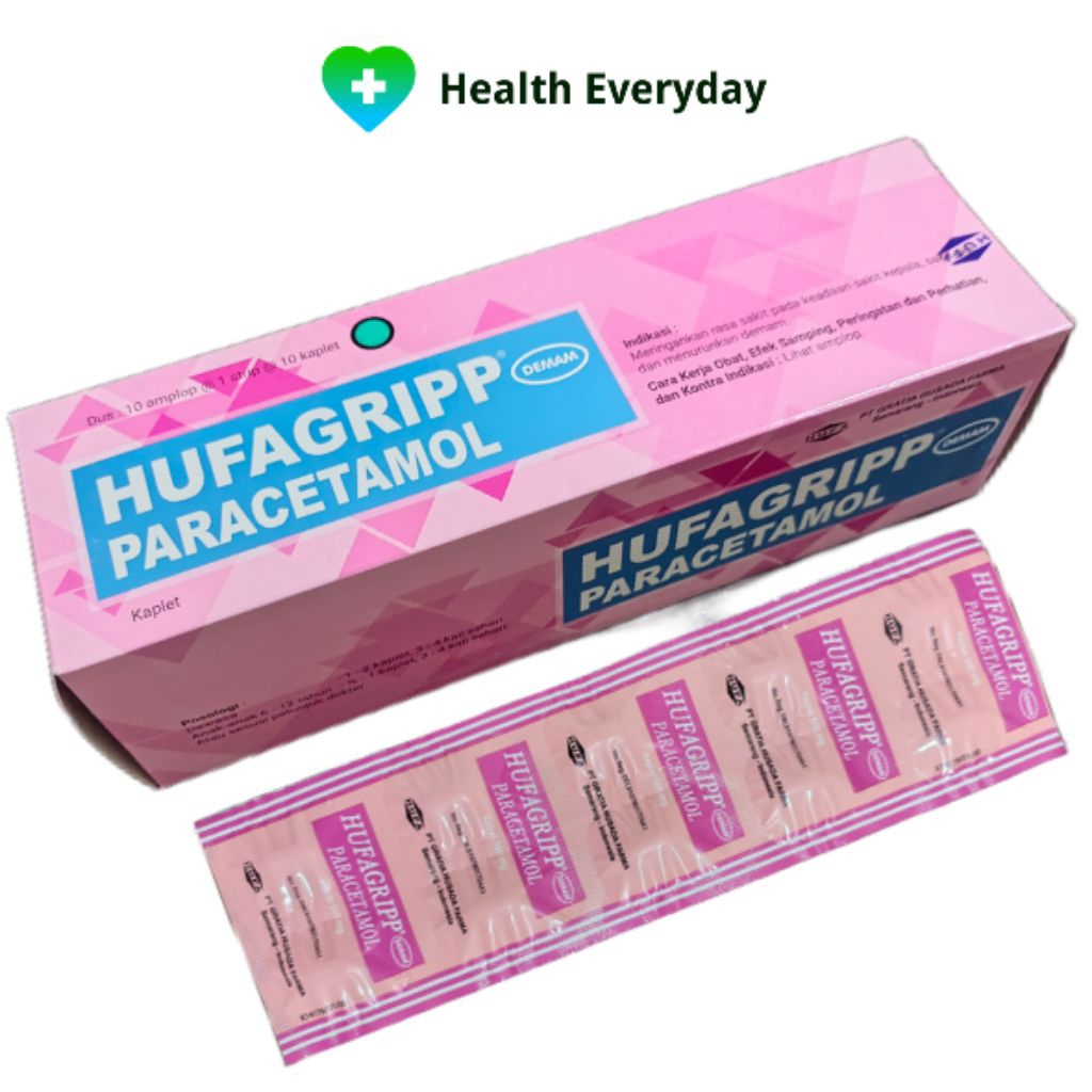Jual HUFAGRIP PARACETAMOL 500mg Kaplet isi 100s /Dus | Shopee Indonesia