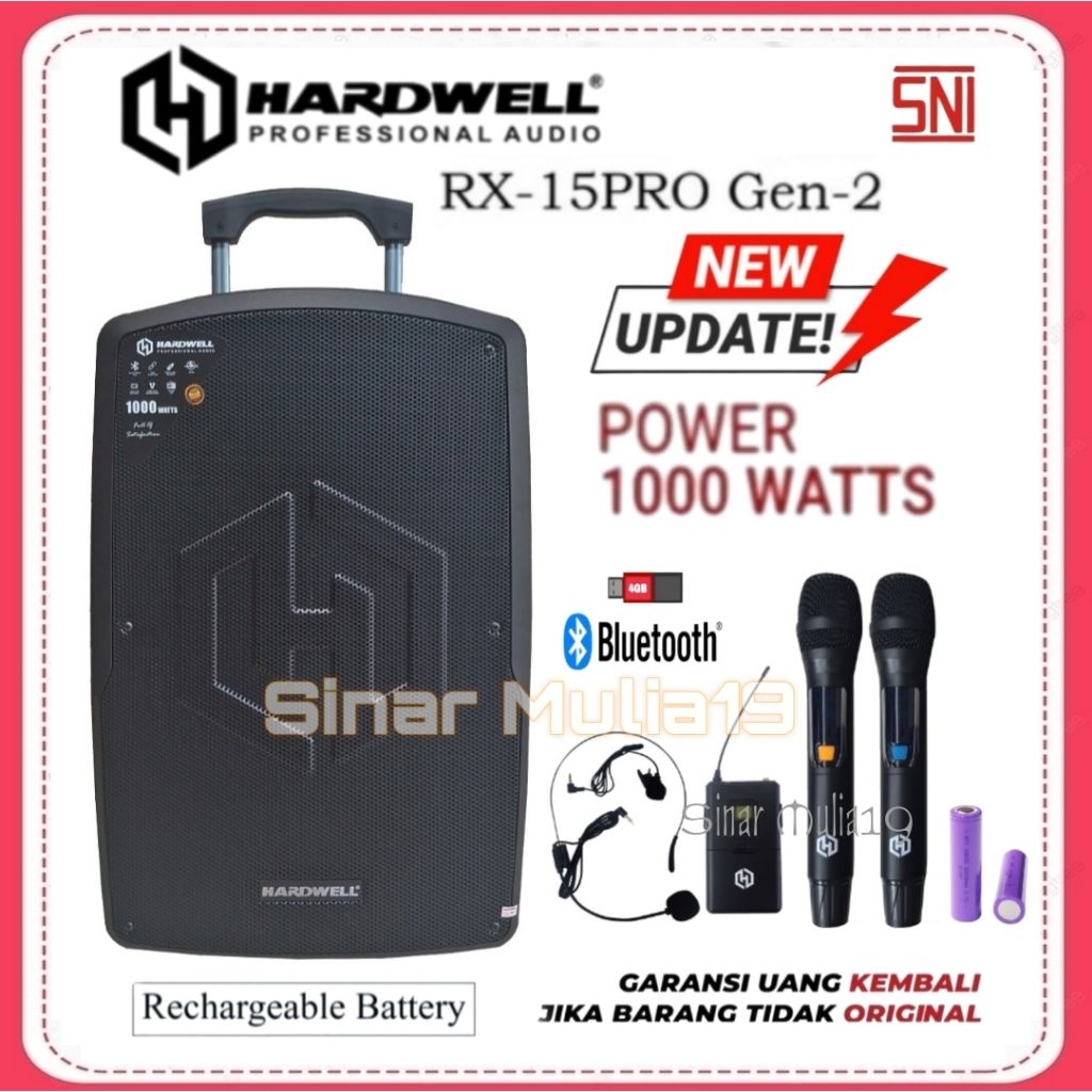 Jual Speaker Portable Meeting Terbaik Hardwell RX 15 Pro"15 Inch 1000 ...