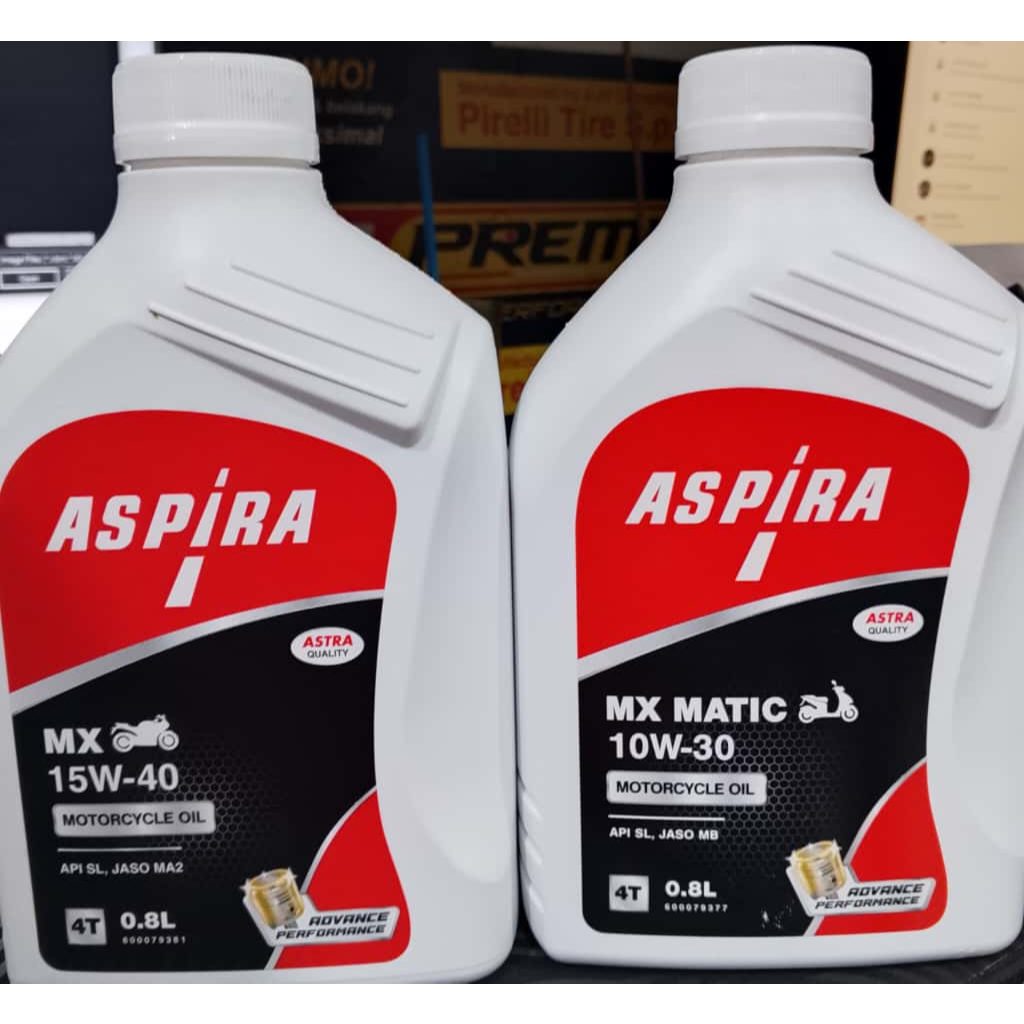 Jual Oli Motor ASPIRA Matic&Bebek Honda Yamaha 10W-30 ASPIRA Oil 0.8L ...