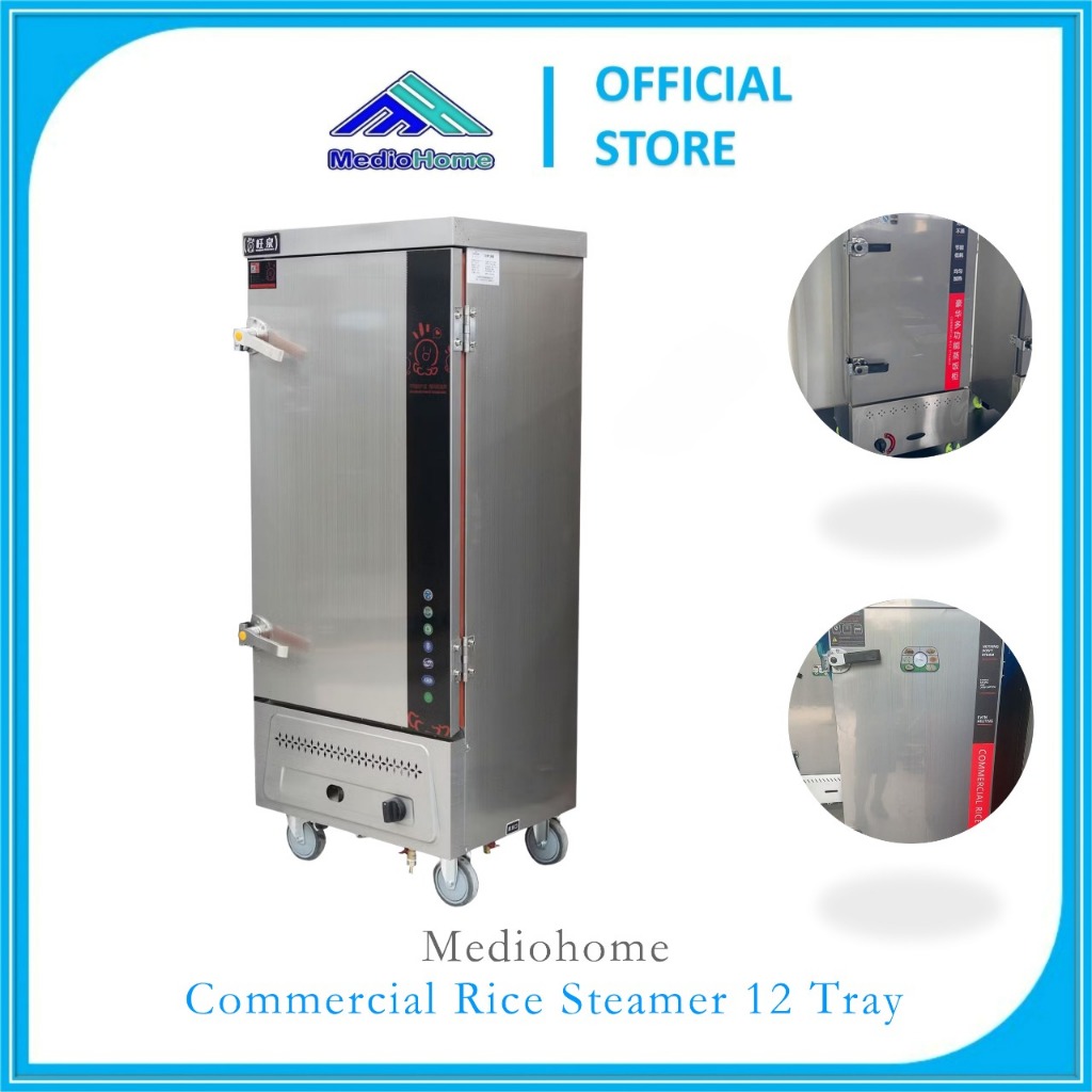 Jual MEDIOHOME Rice Steamer 12 tray / steamer gas 12 tray / 12 nampan ...