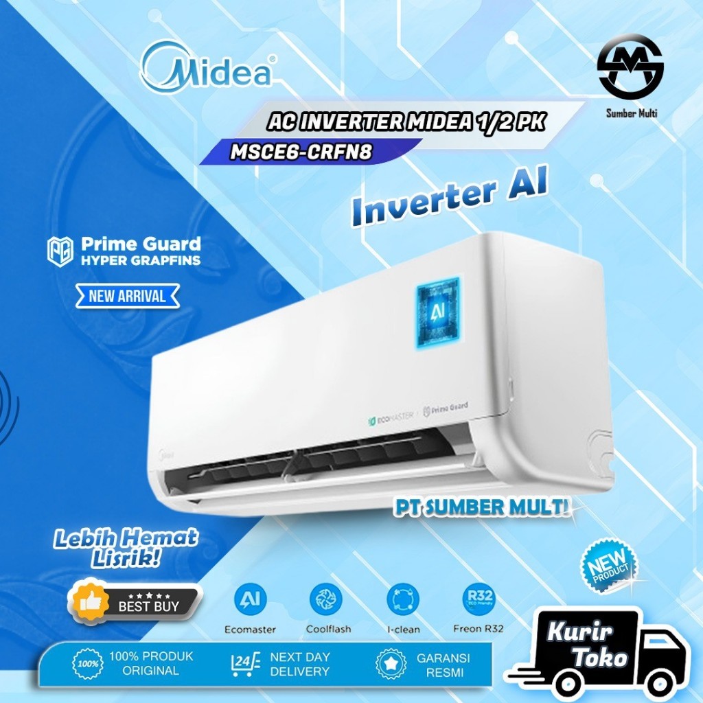 Jual [PRODUK BARU] Midea AC Celest Inverter 0.5 PK MSCE-06CRFN8 (Unit ...