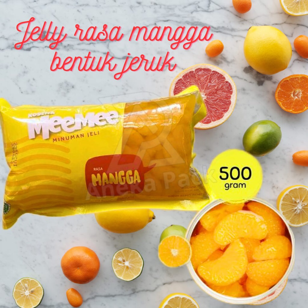 Jual jelly bentuk jeruk/jelly rasa mangga/topping minuman | Shopee ...