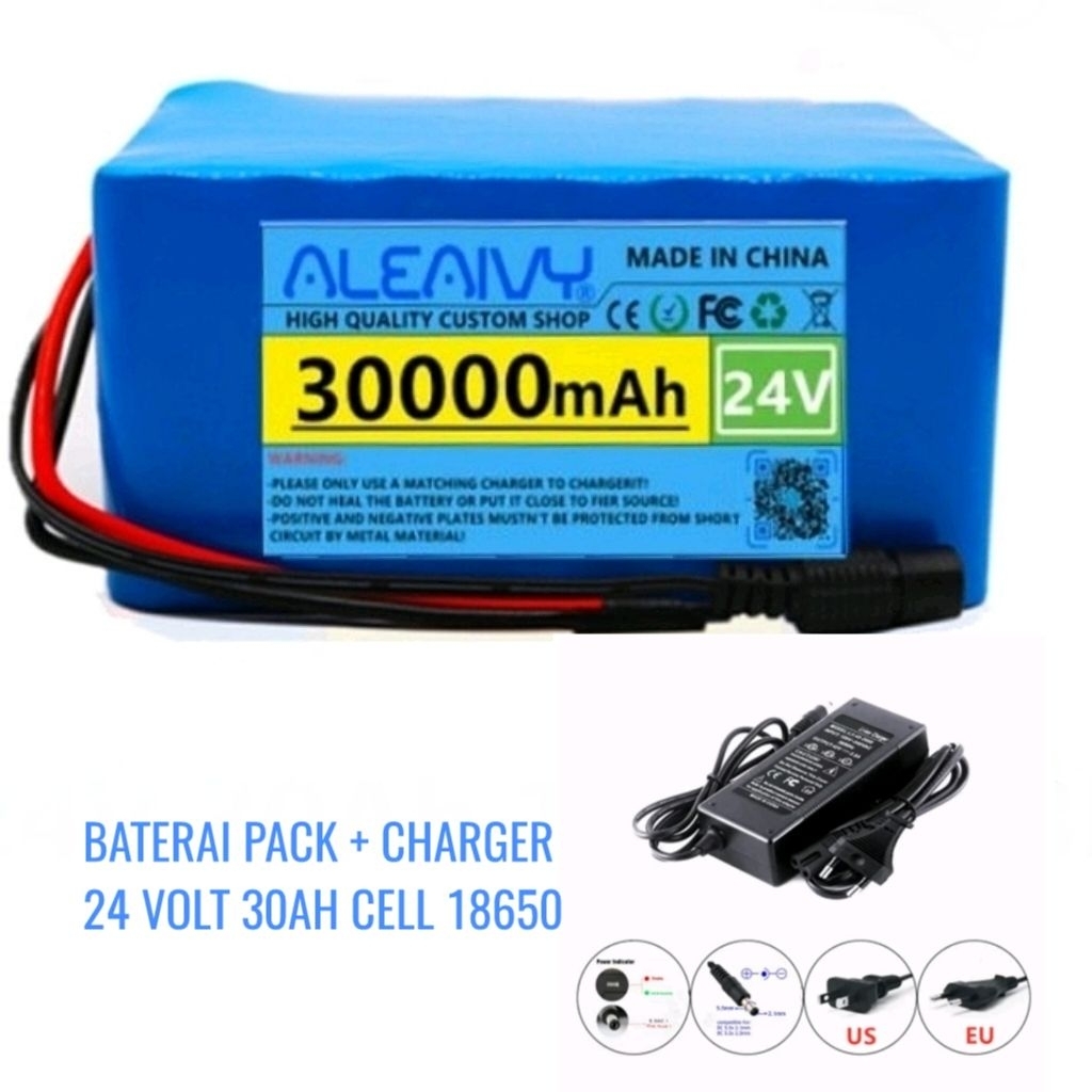 Jual BATERAI PACK 24V 30Ah 7S3P 18650 Paket baterai lithium-ion ...