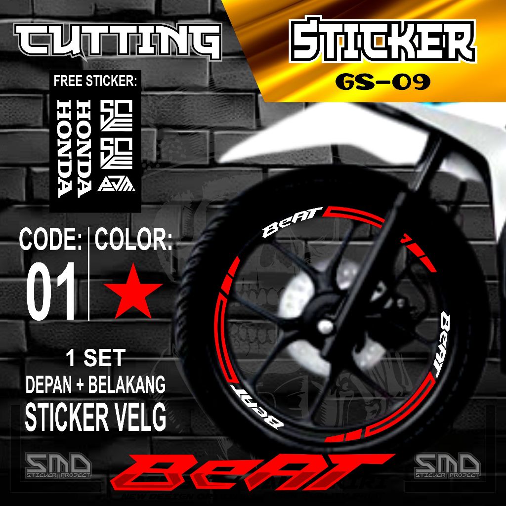 Jual Sticker Velg Motor Vario Reflektif Awet CUTTING MOTOR ALL BEAT ...
