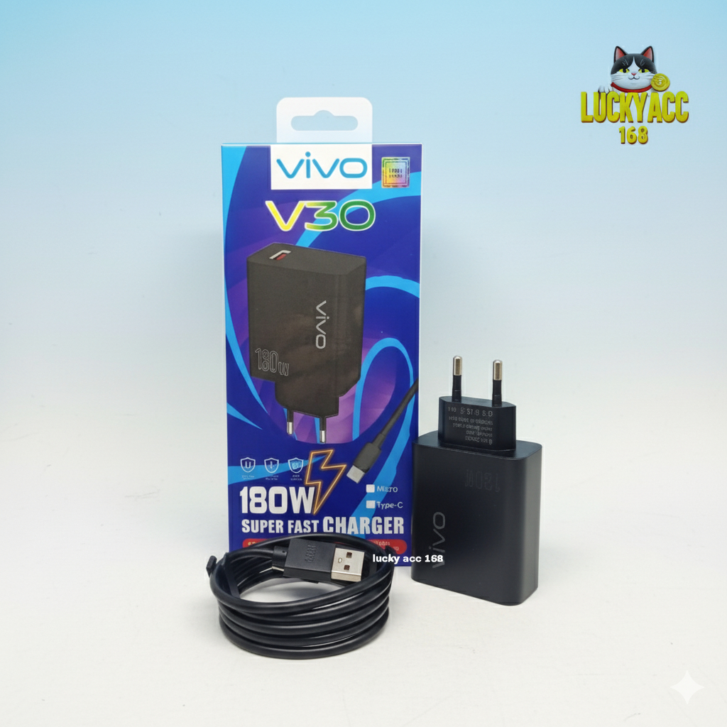 Jual Charger Vivo 180W Support Fast Charging 5G Micro Usb & Type C Usb ...