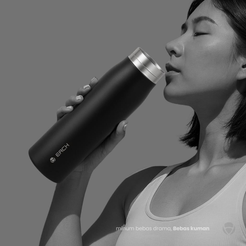 Jual Botol Minum Pintar UV Anti Bakteri Hitam 750 ml SMART WATER BOTTLE ...
