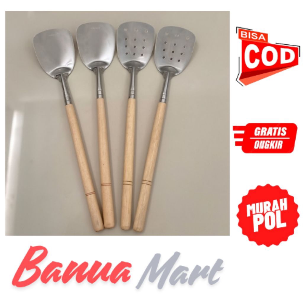 Jual SPATULA KAYU / Kayu Jati, Aren, Mahoni Stainless / Sutil / Susuk ...