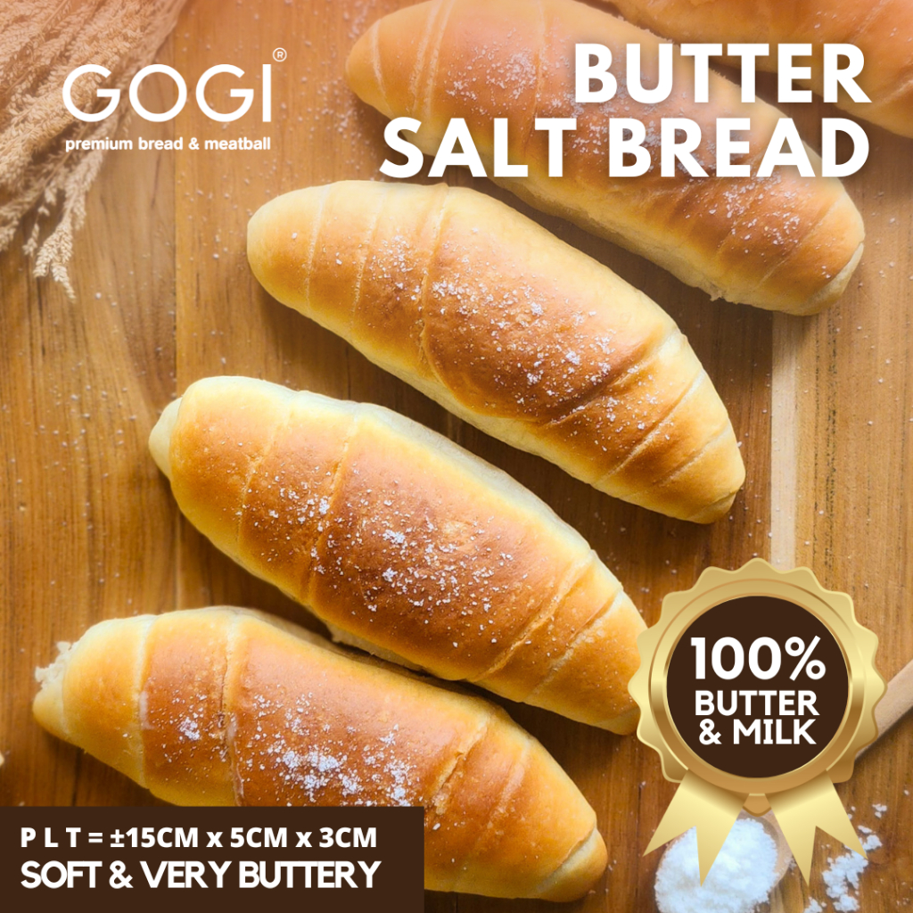 Jual Isi 1 Pcs Full Butter Salt Bread Shio Pan 100% Full Butter & Milk ...