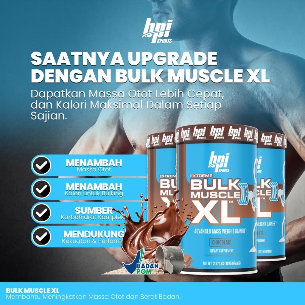 Jual BPI Sports Bulk Muscle XL 2 Lbs Weight Mass Gainer | Shopee Indonesia