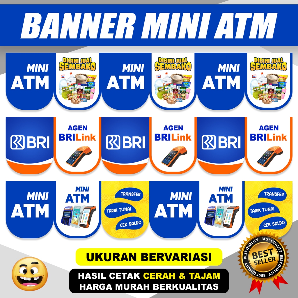 Jual BANNER RENDA MINI ATM BERSAMA / BANNER SEMBAKO MINI ATM / BANNER ...