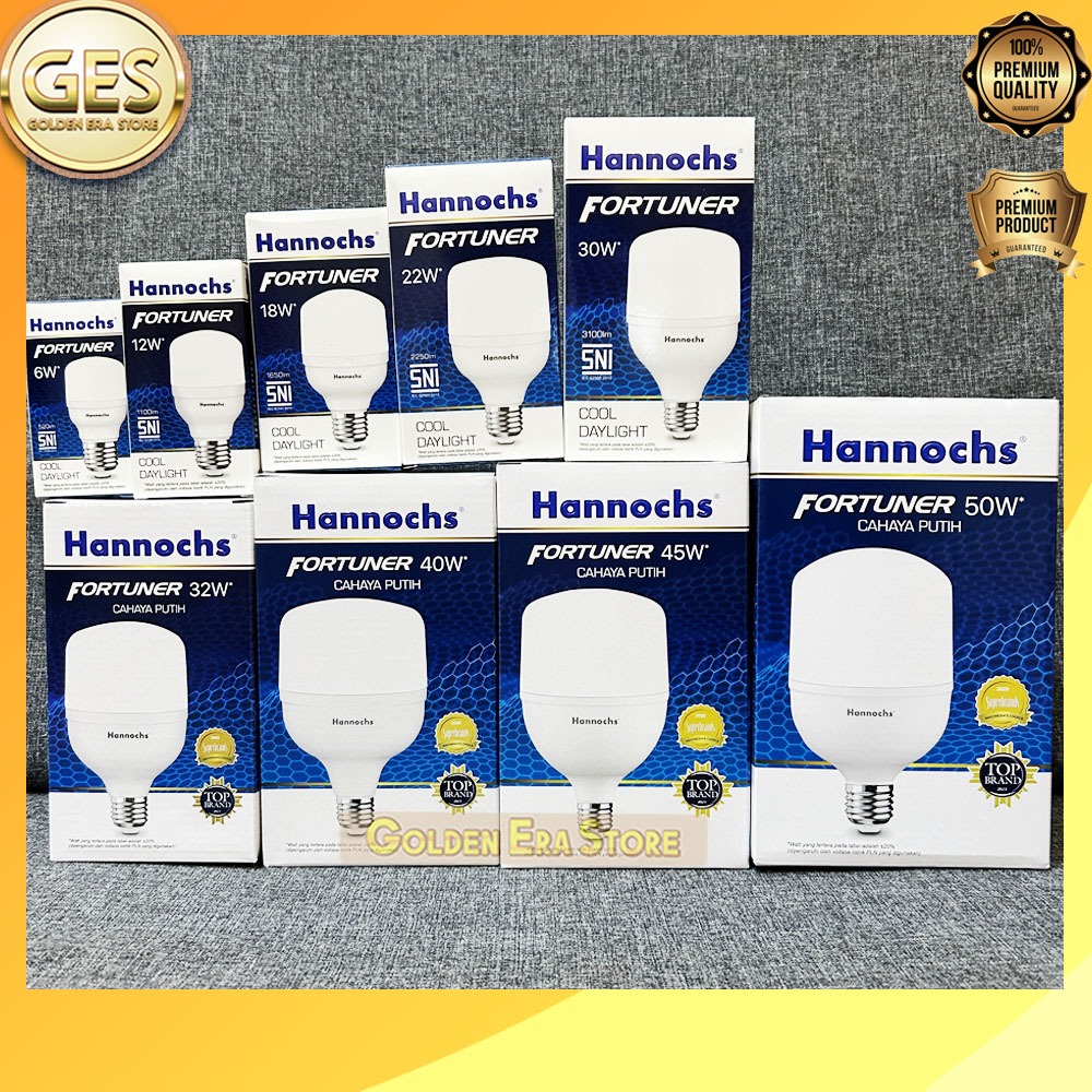 Jual FORTUNER / Hannochs LED Fortuner E27 6-50W Cool Daylight ...