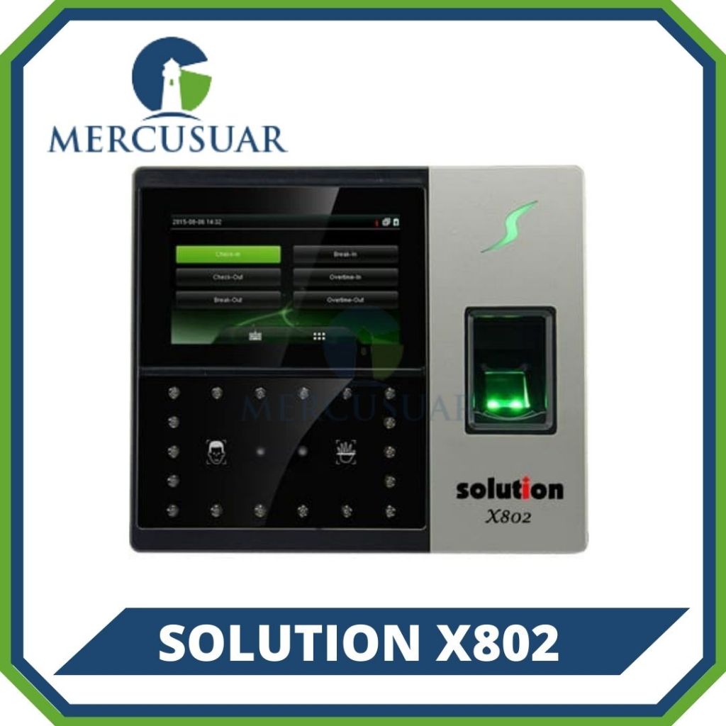 Jual Mesin Absensi Sidik Jari / Wajah Fingerprint Solution X802 ...