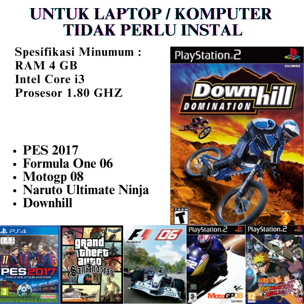 Jual Flashdisk Game 64GB Plug and Play GTA SA, Naruto, Basara, PES ...