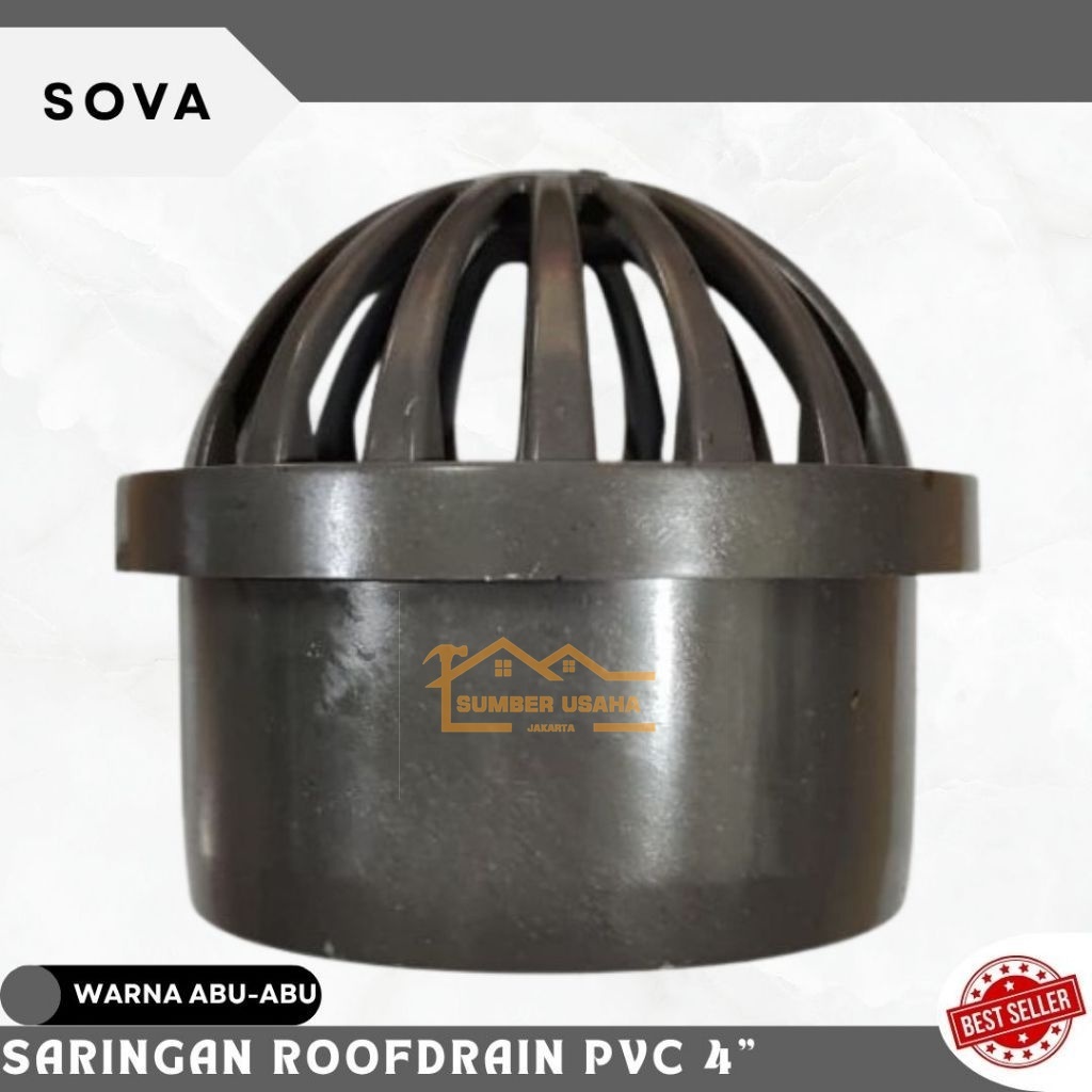 Jual Roof Drain Pvc Plastik 4" Inci SOVA Saringan Sampah DAK Atap ...