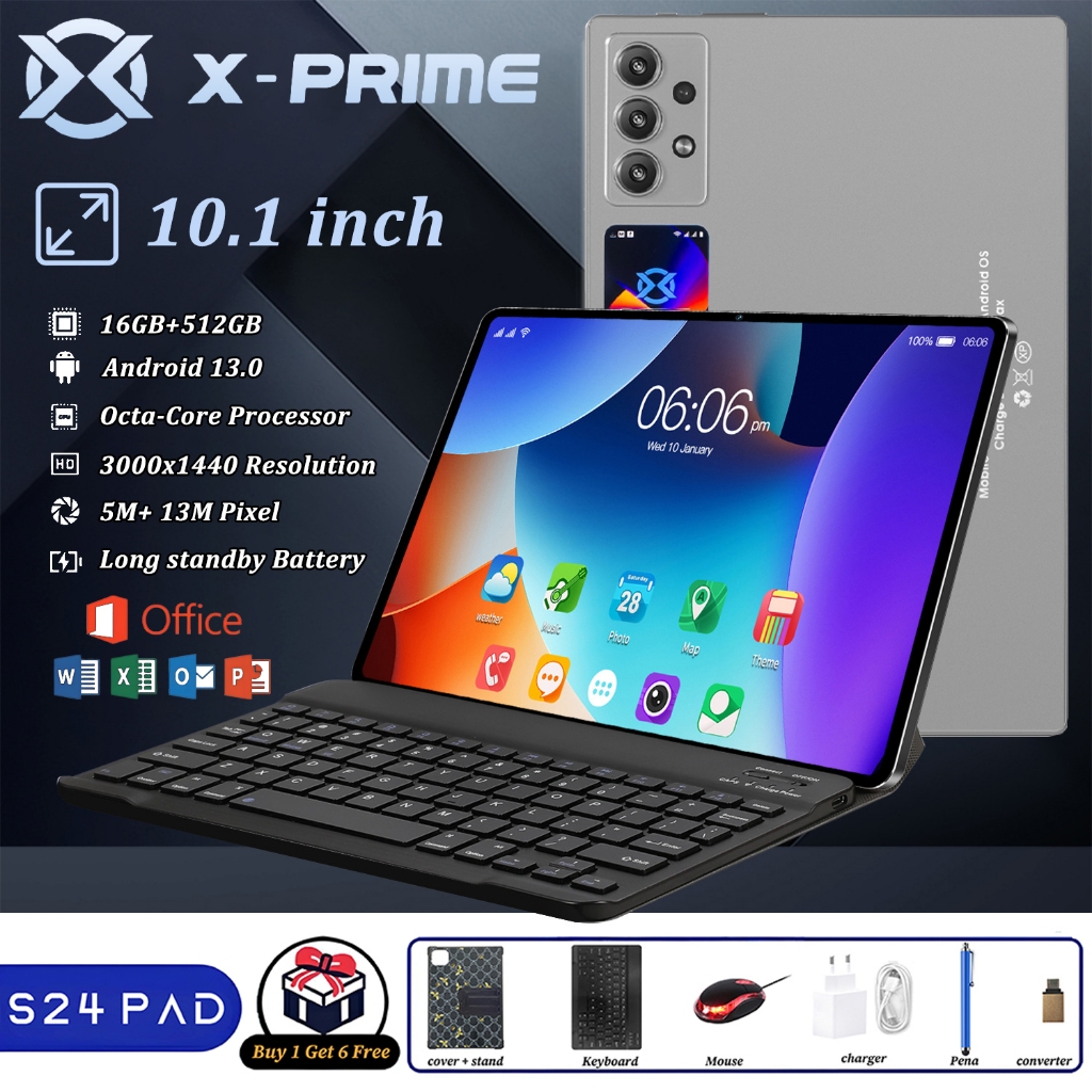Jual [COD] Ready Stock Tablet PC X-PRIME S24 (16GB+512GB) Tab Android ...