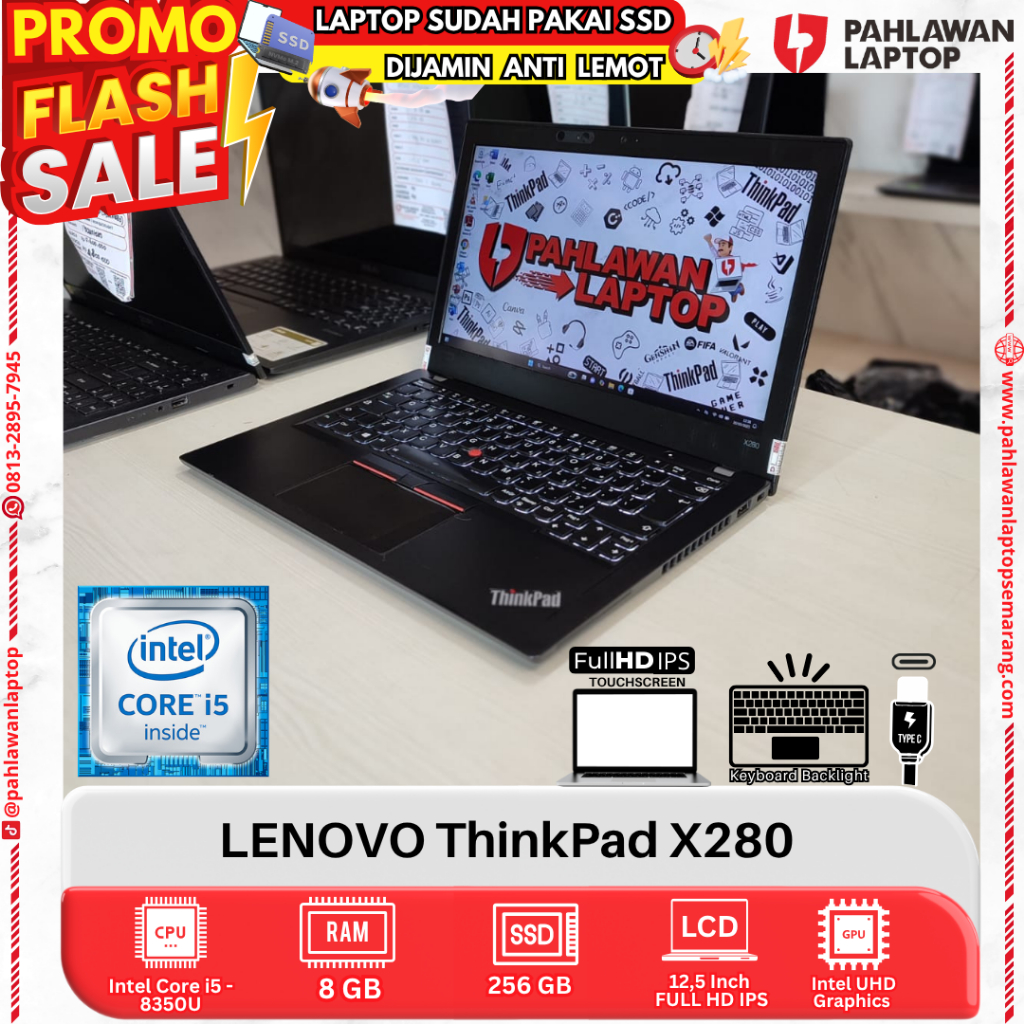 Jual LAPTOP LENOVO ThinkPad X280 CORE I5 GEN 8 RAM 8GB SSD 256GB ...