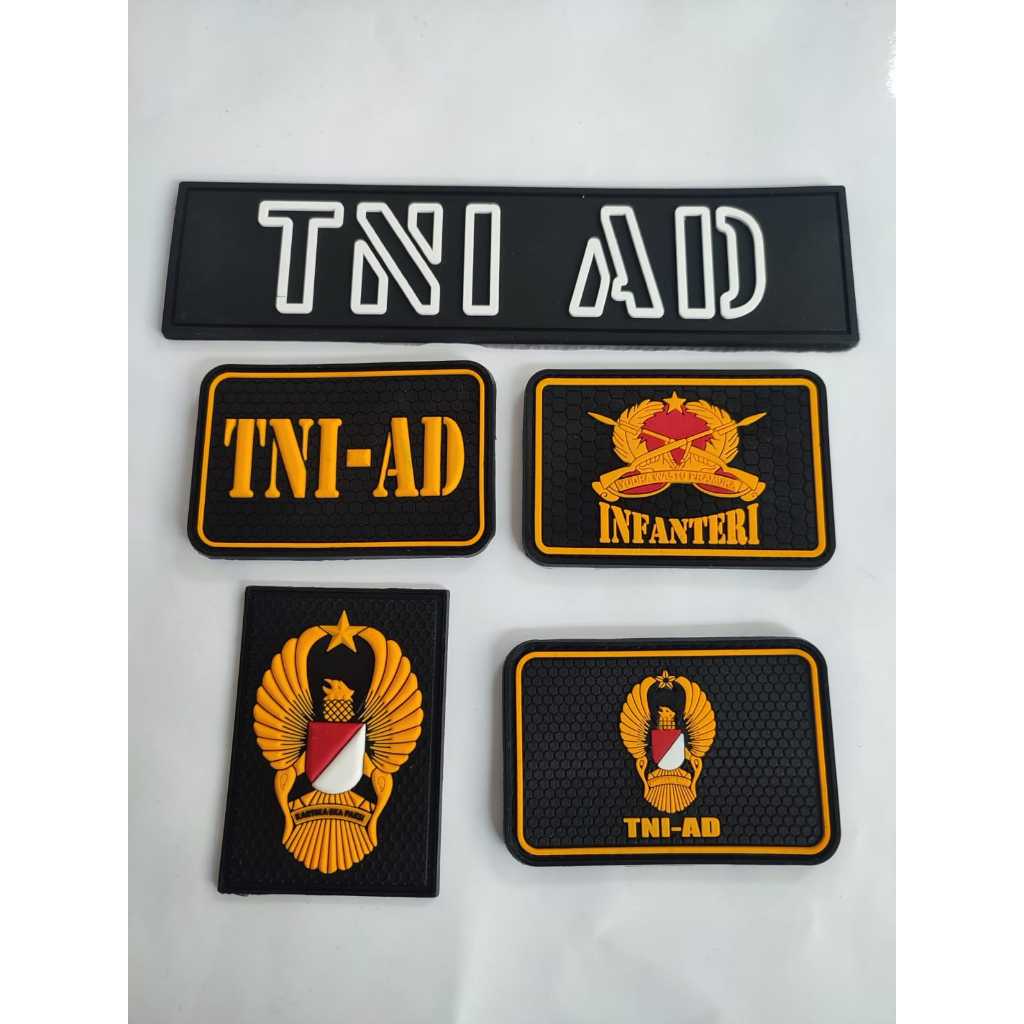 Jual patch rubber tni ad - infanteri/tempelan karet velcro/patch rubber ...