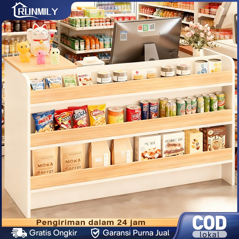 Jual {120-200cm} Meja Kasir Minimalis Meja Counter Resepsionis Meja ...