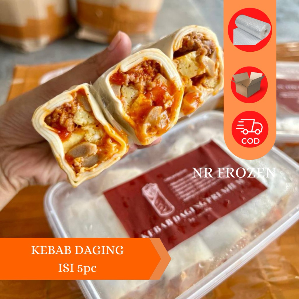 Jual KEBAB DAGING FROZEN ISI / KEBAB PISANG COKLAT KEJU 5 pcs | Shopee ...