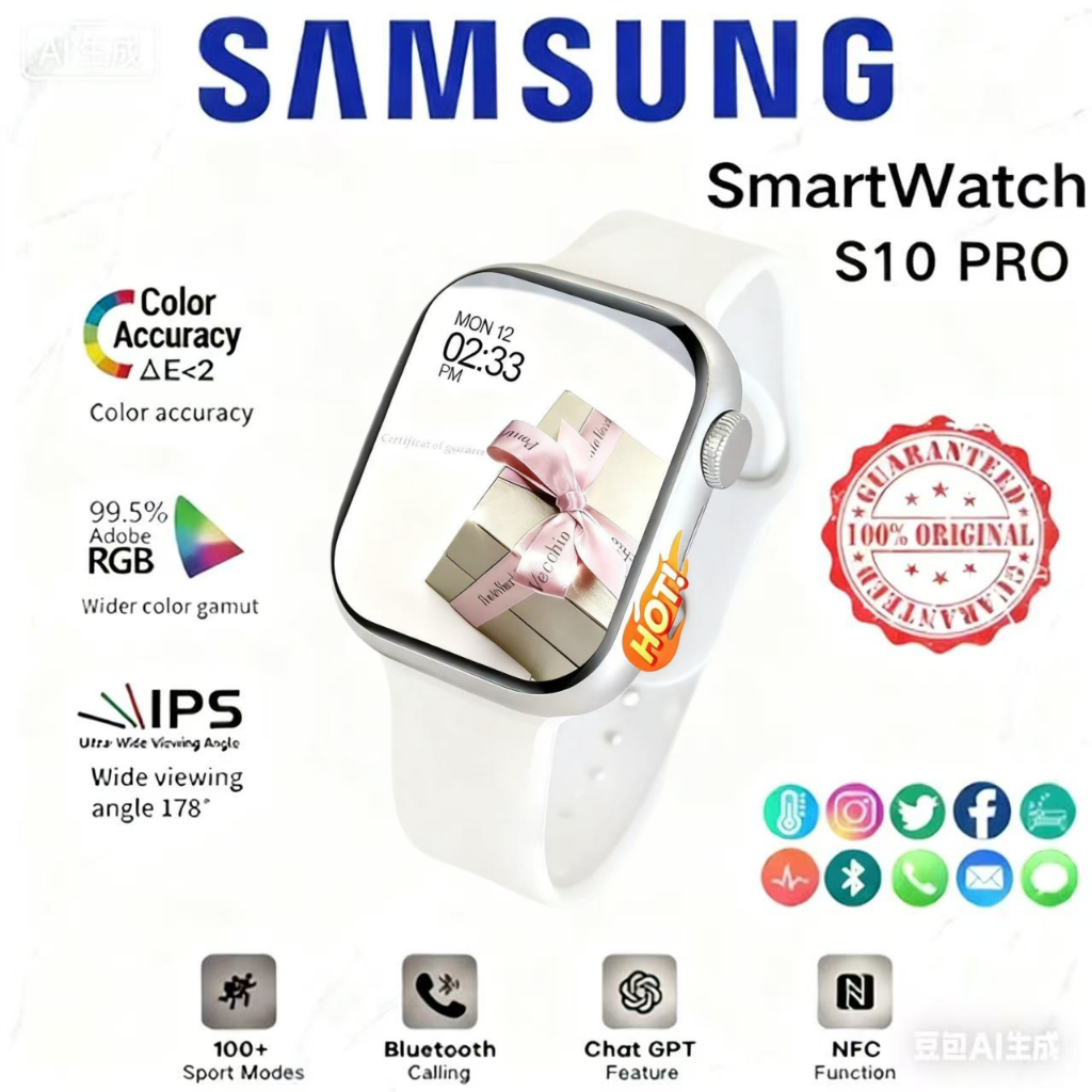 Jual SAMSUNG Smartwatch S10 Pro 2.3 Inch Display Heart Rate Lipid ...