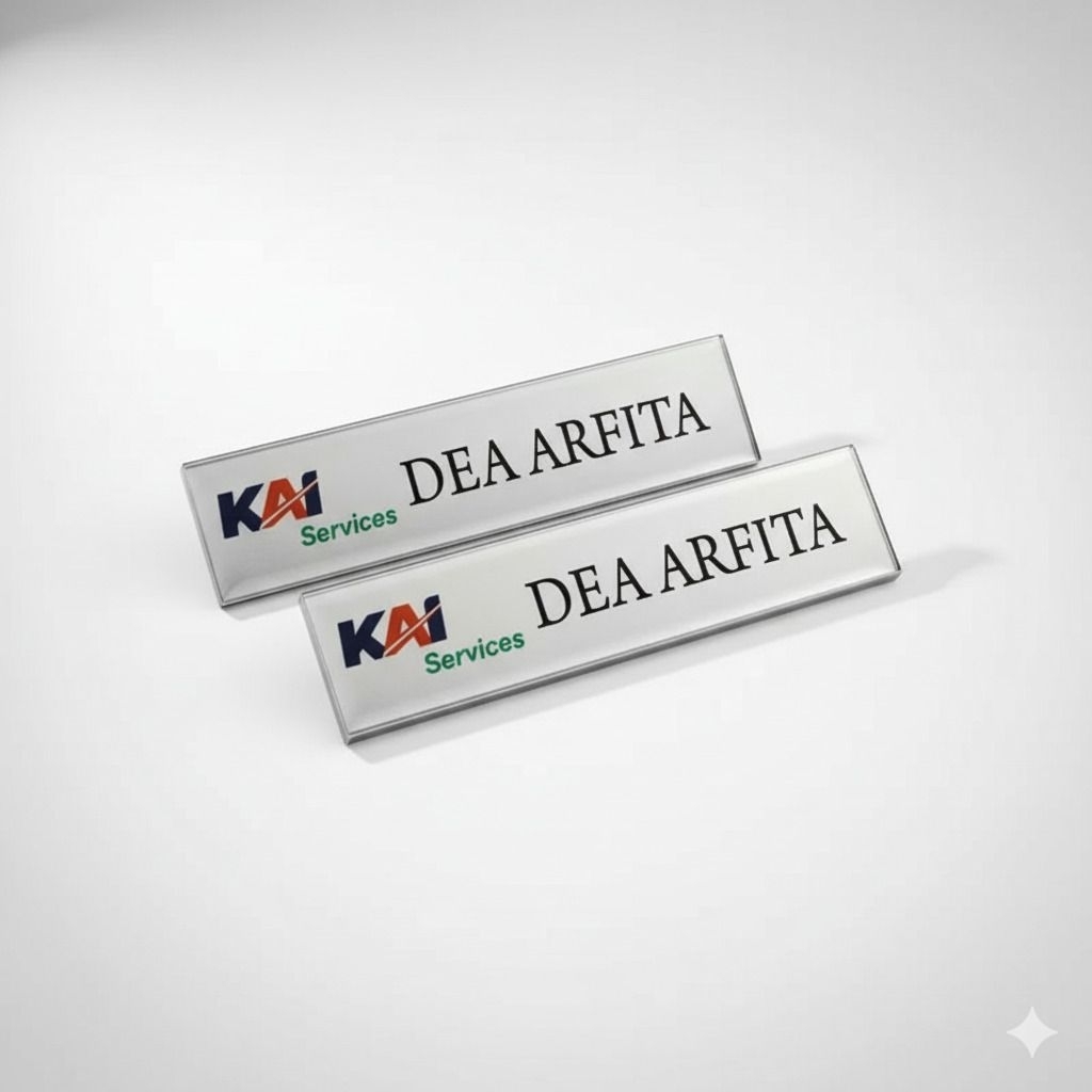 Jual NAMETAG / NAMA DADA SILVER ASLI AKRILIK PAPAN NAMA DADA SILVER ...