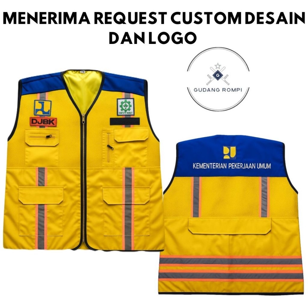 Jual Rompi PUPR Kementrian pekerjaan umum bahan Amerikan drill model ...