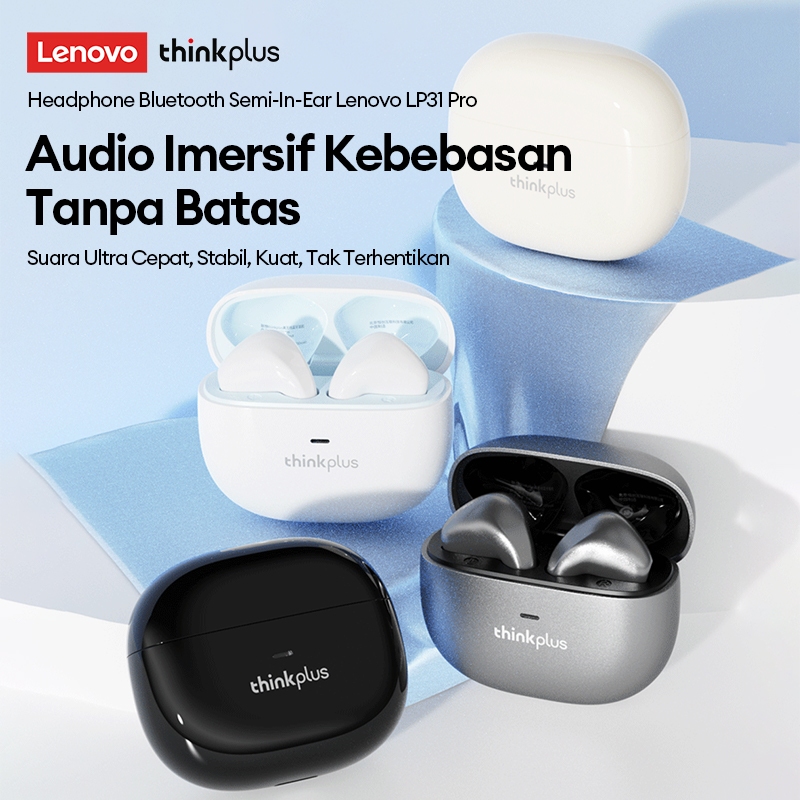 Jual Lenovo Thinkplus LP31Pro TWS Earphone Bluetooth V6.0 HiFi Surround ...