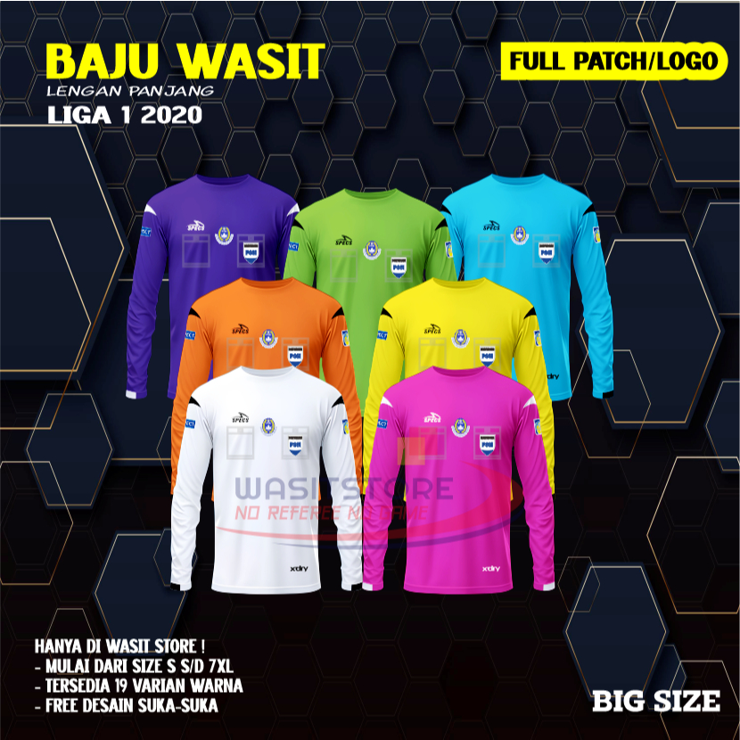 Jual BAJU WASIT LIGA 1 2020/ 2021 LENGAN PANJANG - BIG SIZE (DADA PSSI ...