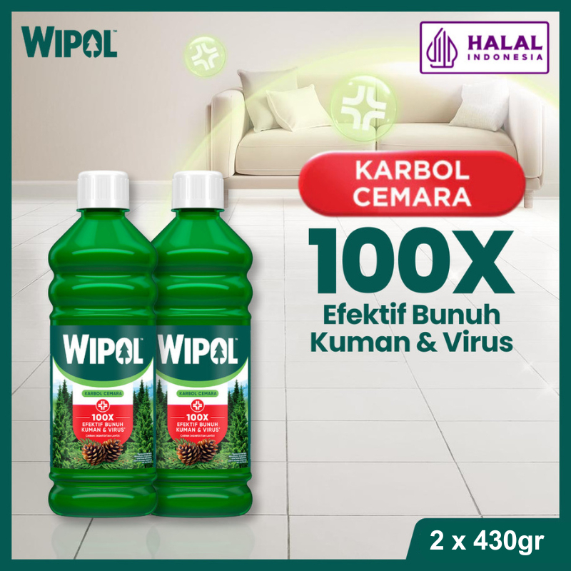 Jual Wipol Karbol Pembersih Lantai Botol 430G Twinpack | Shopee Indonesia