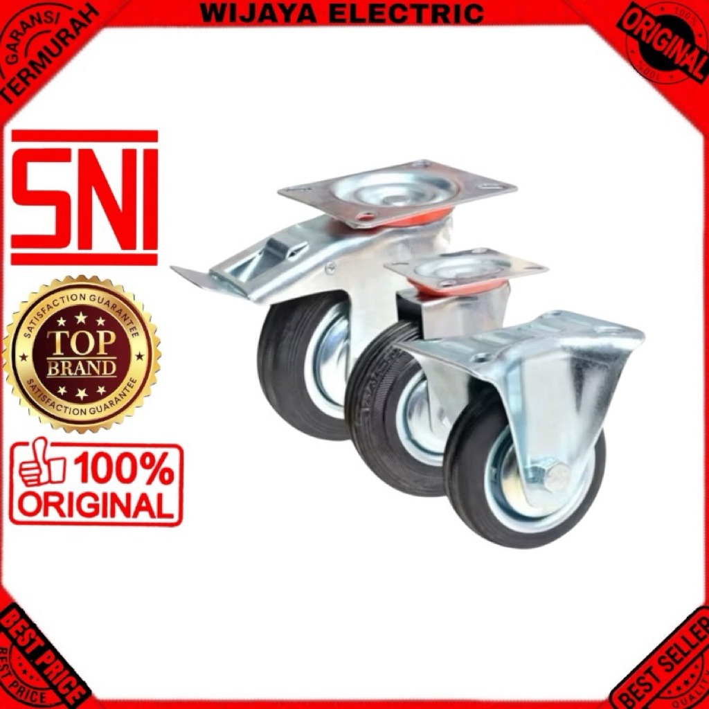 Jual Roda Trolley 4 inch / Roda Troli / Roda Gerobak/Etalase / Roda ...