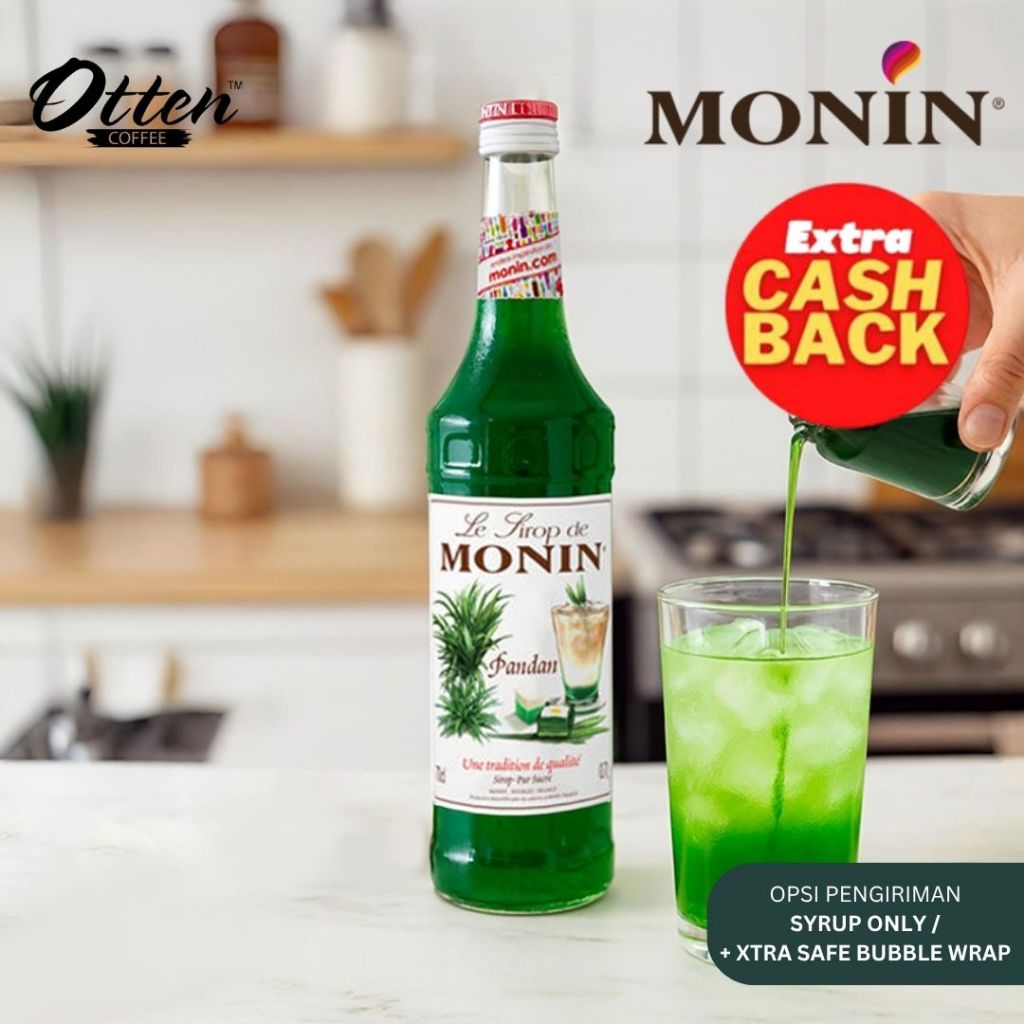 Jual Monin - Syrup Pandan (700 ML) - Sirup Minuman Rasa Daun Pandan ...