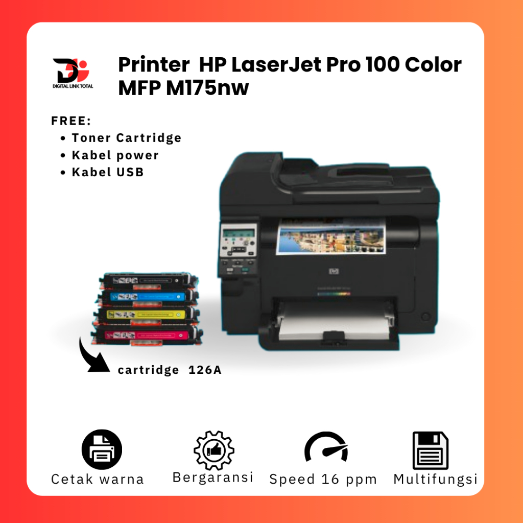 Jual HP Laserjet Pro 100 M175nw A4 Color Printer | Shopee Indonesia