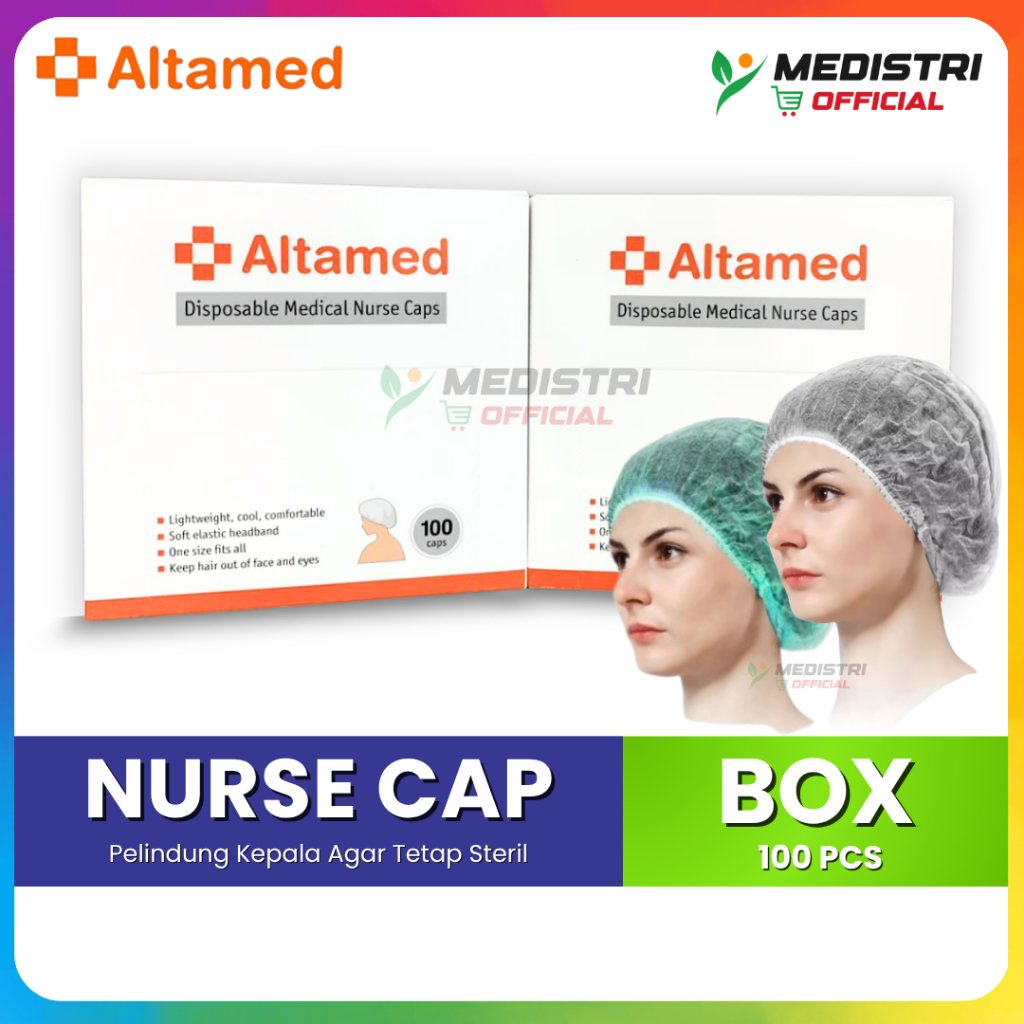 Jual Nurse Cap Altamed Box 100 Pcs - Hairnet Penutup Rambut Pelindung ...