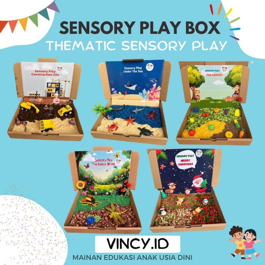 Jual VINCY.ID Sensory Play in The Box Thematic Sensory Play Anak Animals Play Set Diorama ...