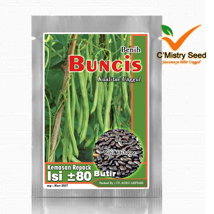 Jual Isi ±80 Butir Benih Buncis Biji Hitam Unggul | Bibit Buncis ...