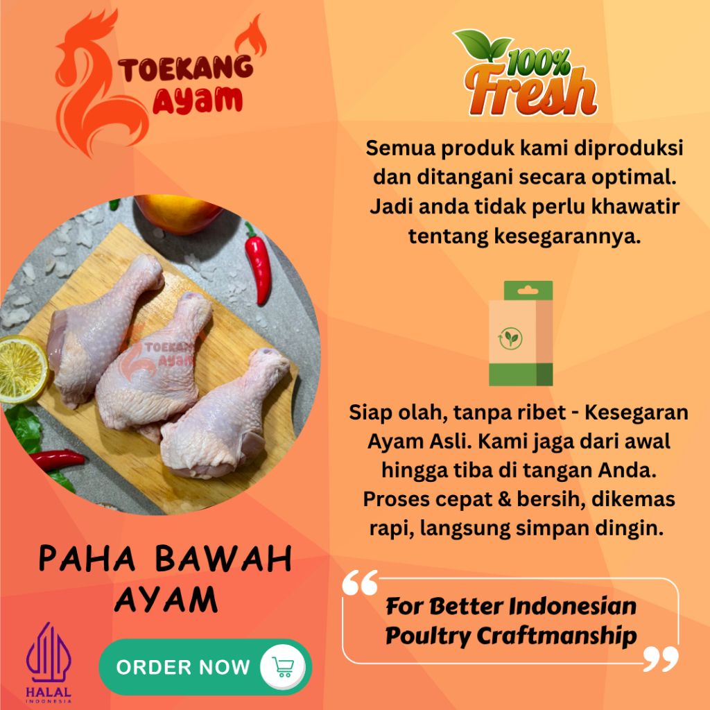 Jual [JAKPUS] Paha bawah ayam / Chicken Drumstick / Paha pentung ...