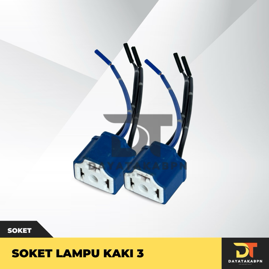 Jual Fitting Soket Relay Lampu Kaki 3 / Soket Lampu H4 Keramik | Shopee ...