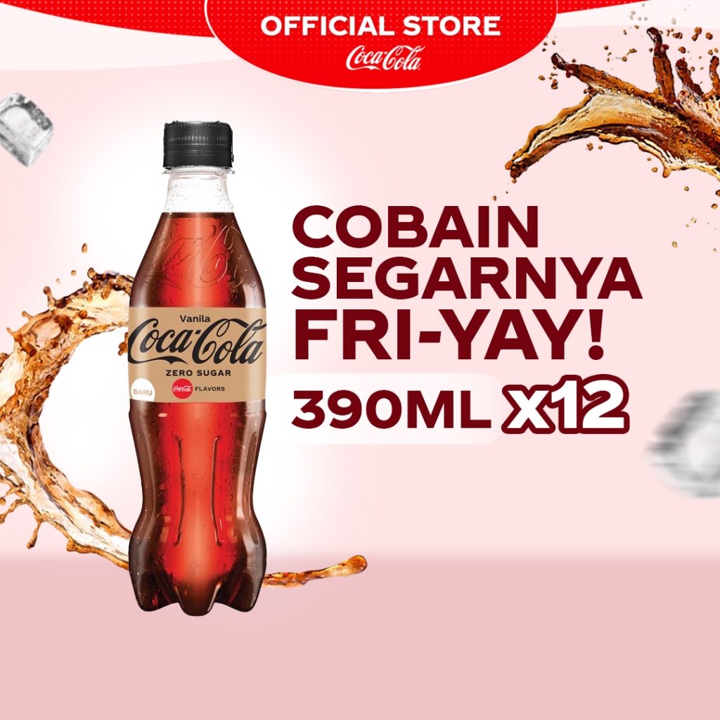 Jual Coca-Cola Zero Vanilla - Botol 390ml x 12pcs | Shopee Indonesia