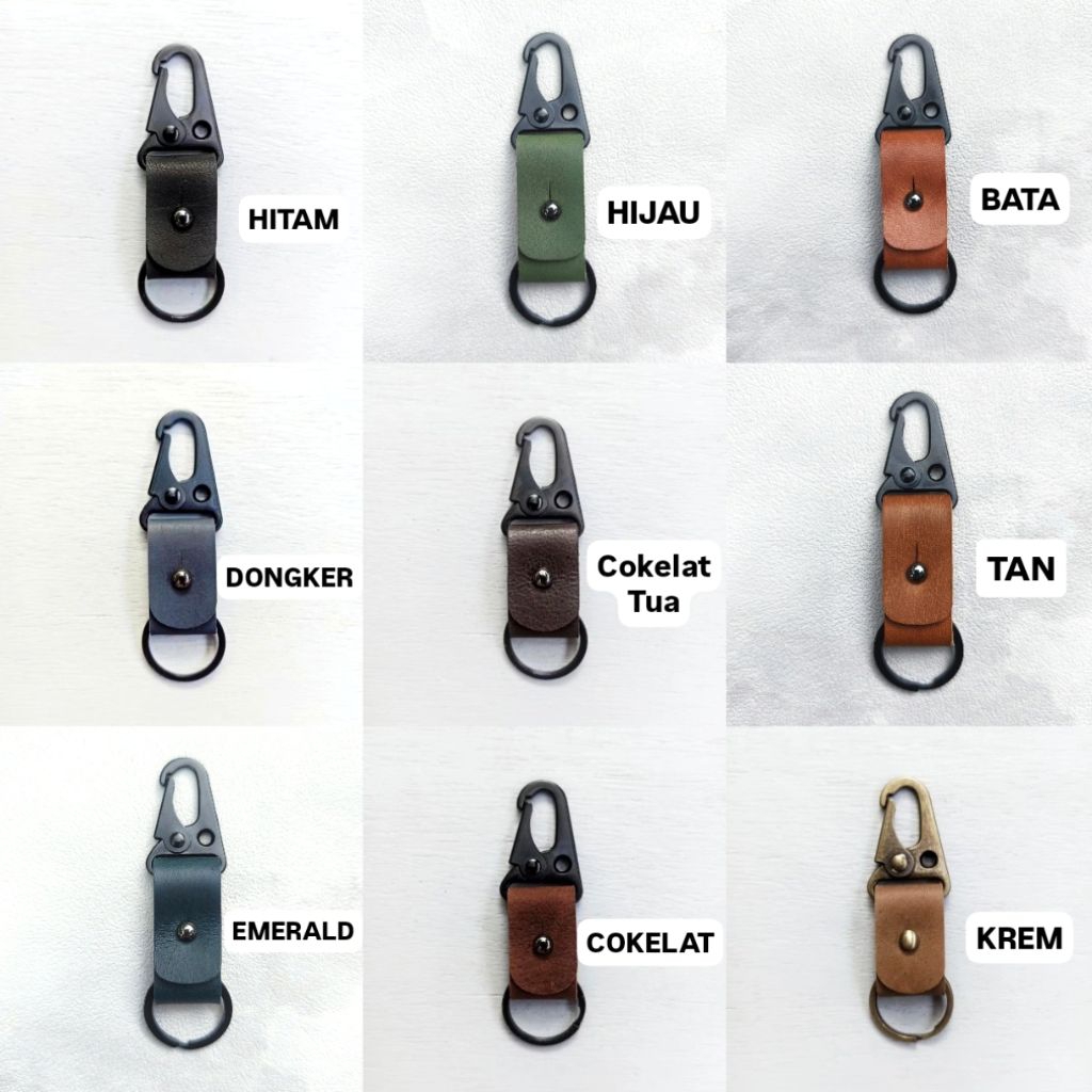 Jual Gantungan Kunci Kulit Asli Kerbau Sapi Nabati VegTan Leather ...