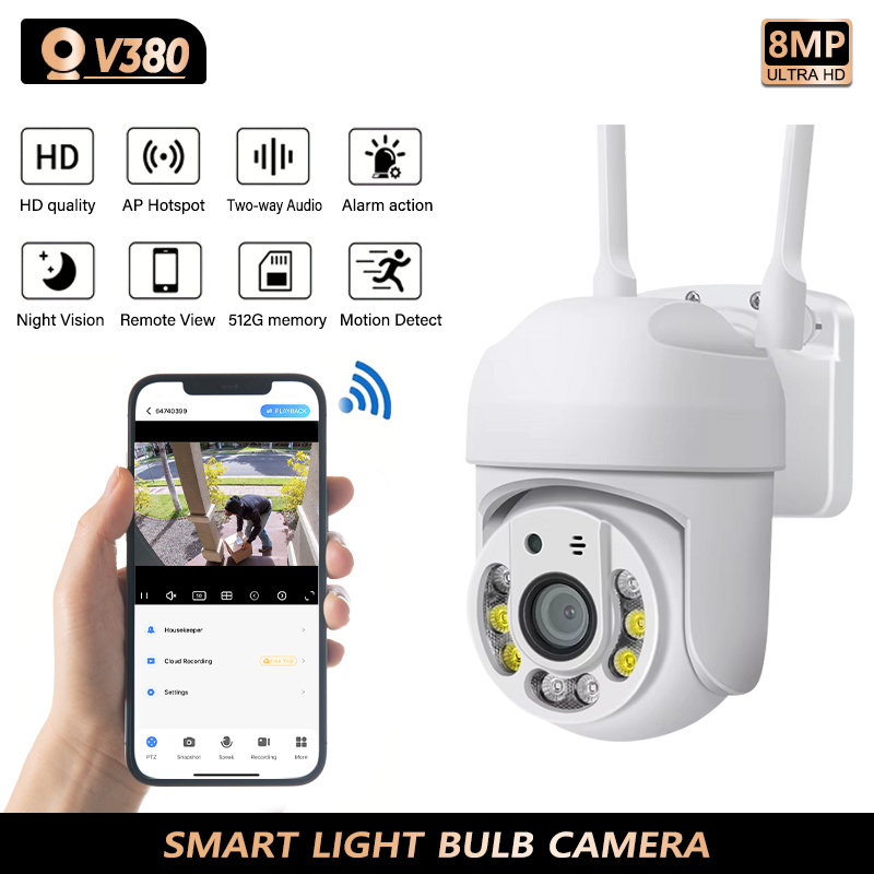 Jual CCTV V380 Pro IP Kamera IP Camera CCTV Outdoor 1080P 2.4G WIFI ...