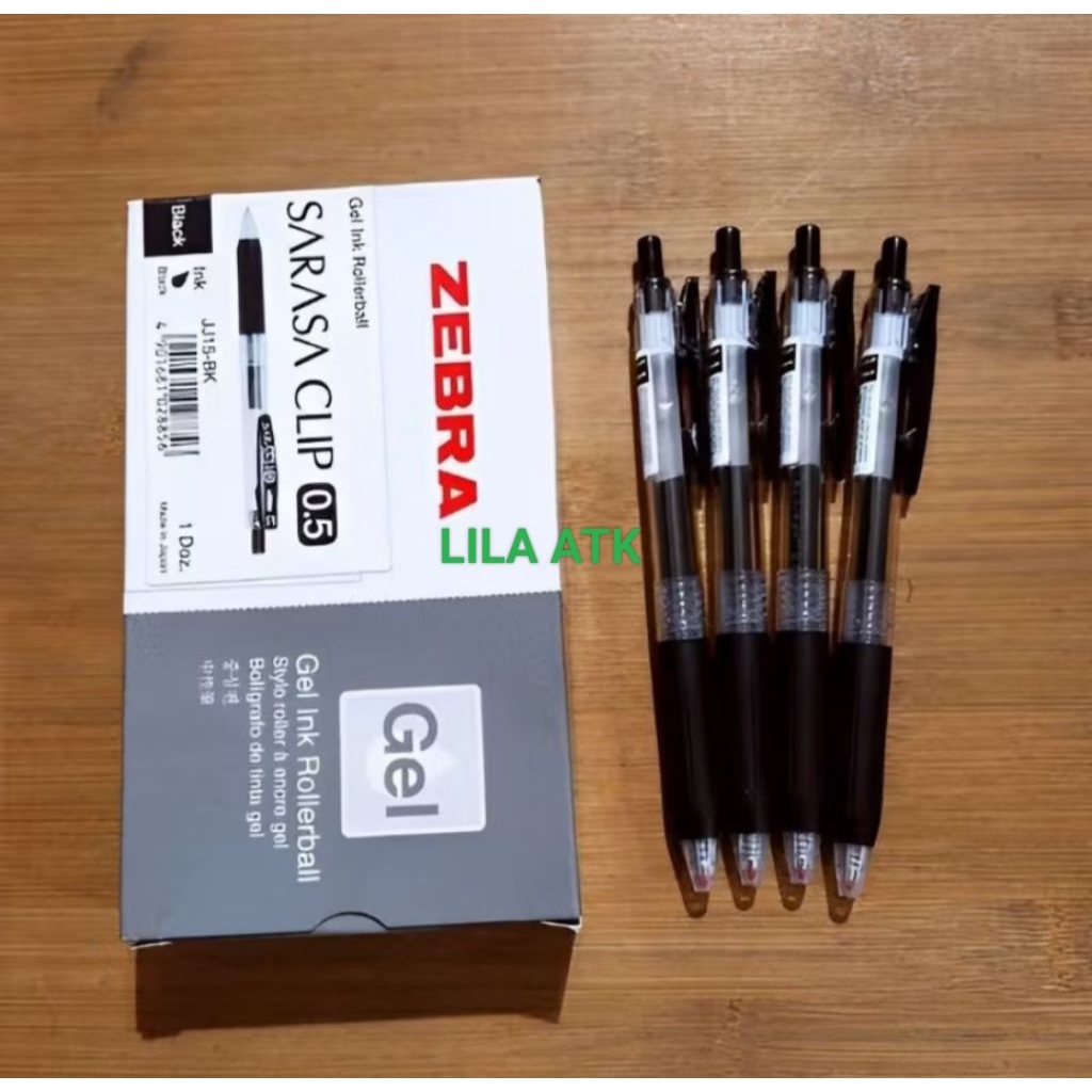 Jual Pulpen Zebra Sarasa Gel 0,5/ 0,7/ 1.0 mm Warna Hitam & Biru ...