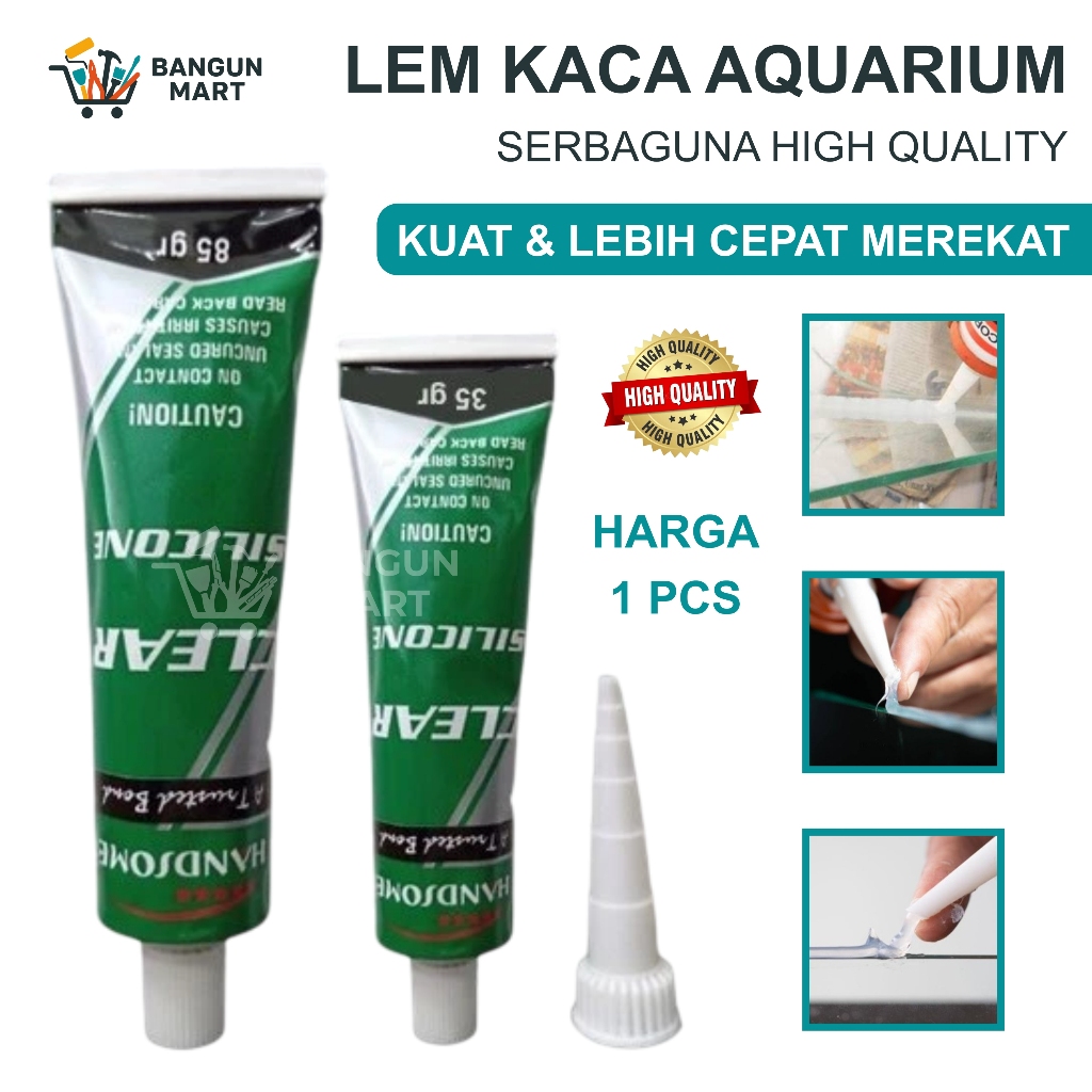 Jual Lem Kaca Silicone Odol Tube Besar 85 gr gram Handsome Lem Kaca ...