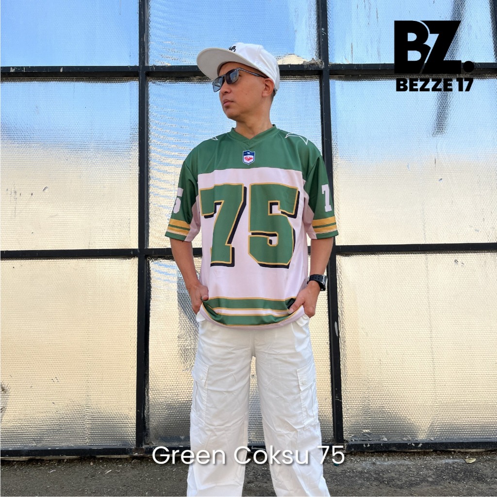 Jual Jersey Streetwear Green Coksu 75 / Unisex / Oversize / Boxyfit ...