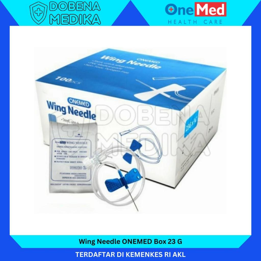 Jual Wing Needle OneMed 23G 25G 27G Box 100 Pcs / Wing Needle 23 G 25 G ...