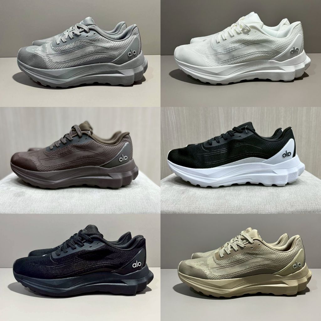Jual Sepatu Alo Runner Smoky Quartz Brown Black White 36-45 | Shopee ...